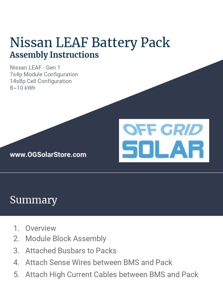 4s4p Wiring Diagram for Nissan LEAF | PDF | Electrical Components ...