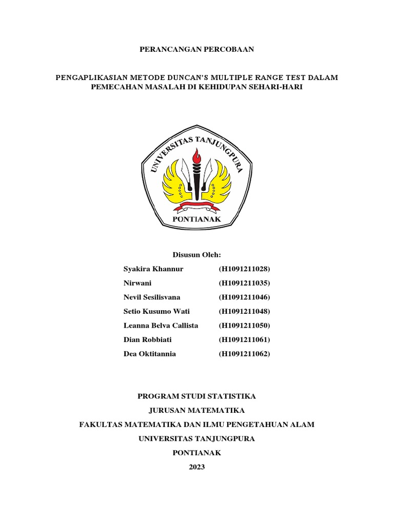 Uji Duncan Rancob | PDF