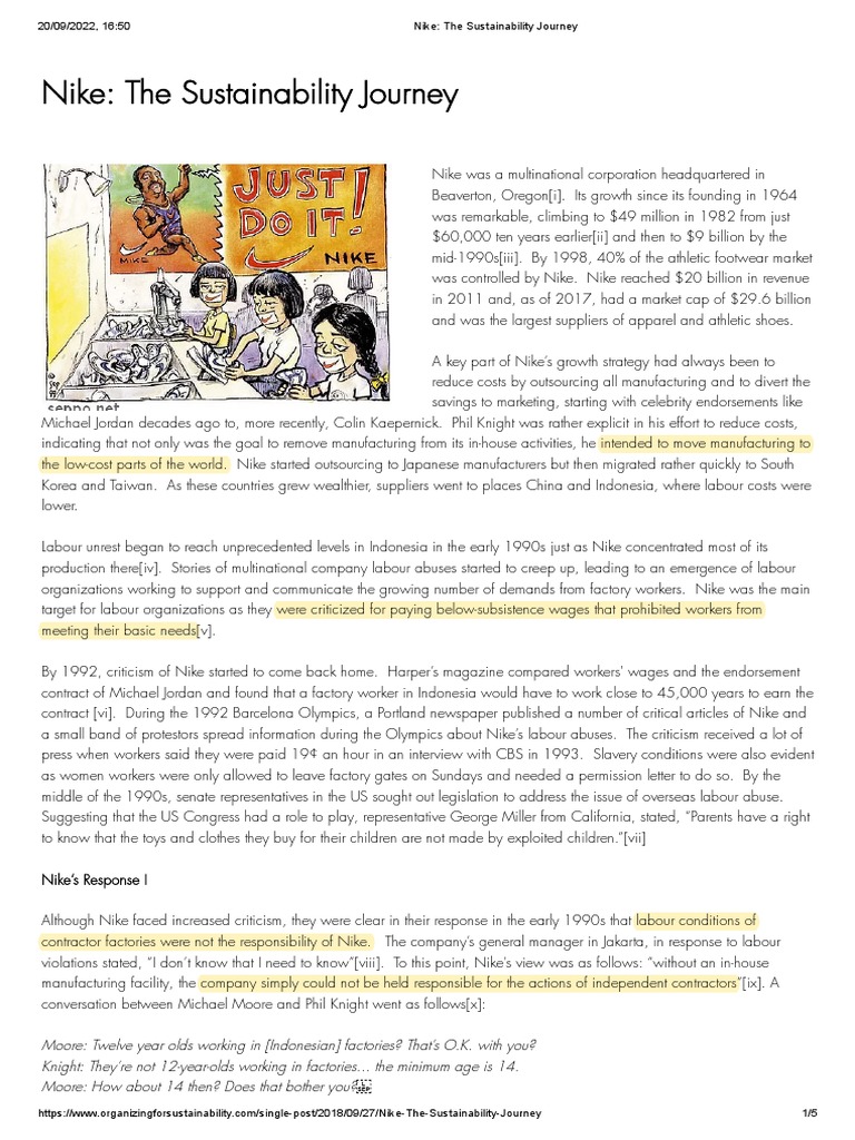 Nike's Outsourcing and Labor Criticism | PDF | Cost Of Living | Nike