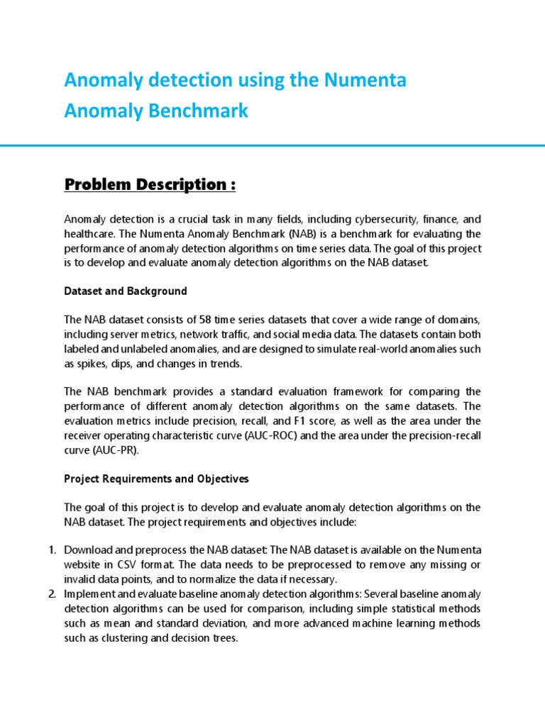 Numenta Anomaly Benchmark Overview | PDF | Receiver Operating ...