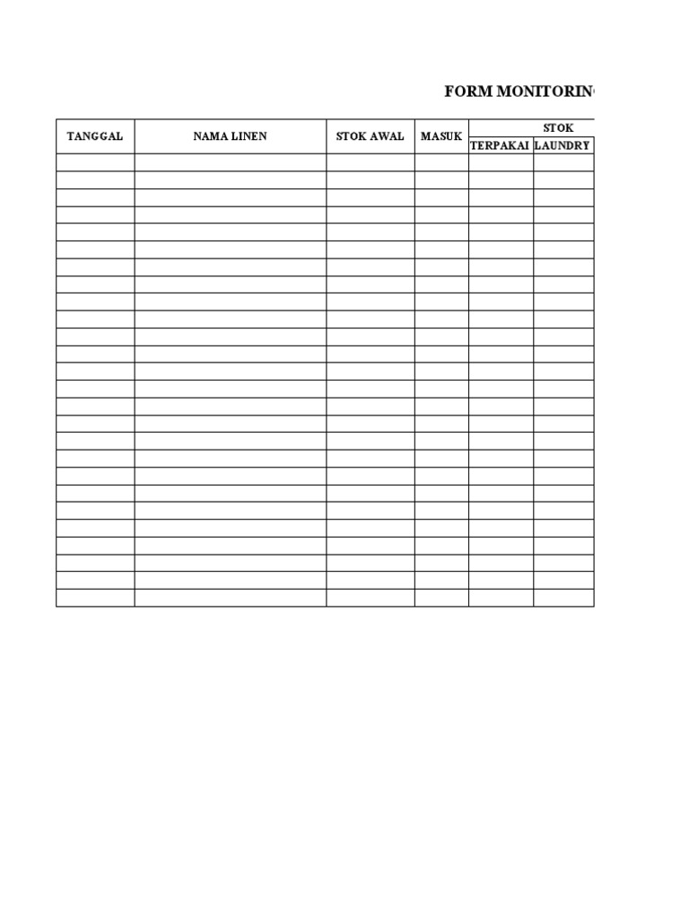 Form Monitoring Linen VK | PDF