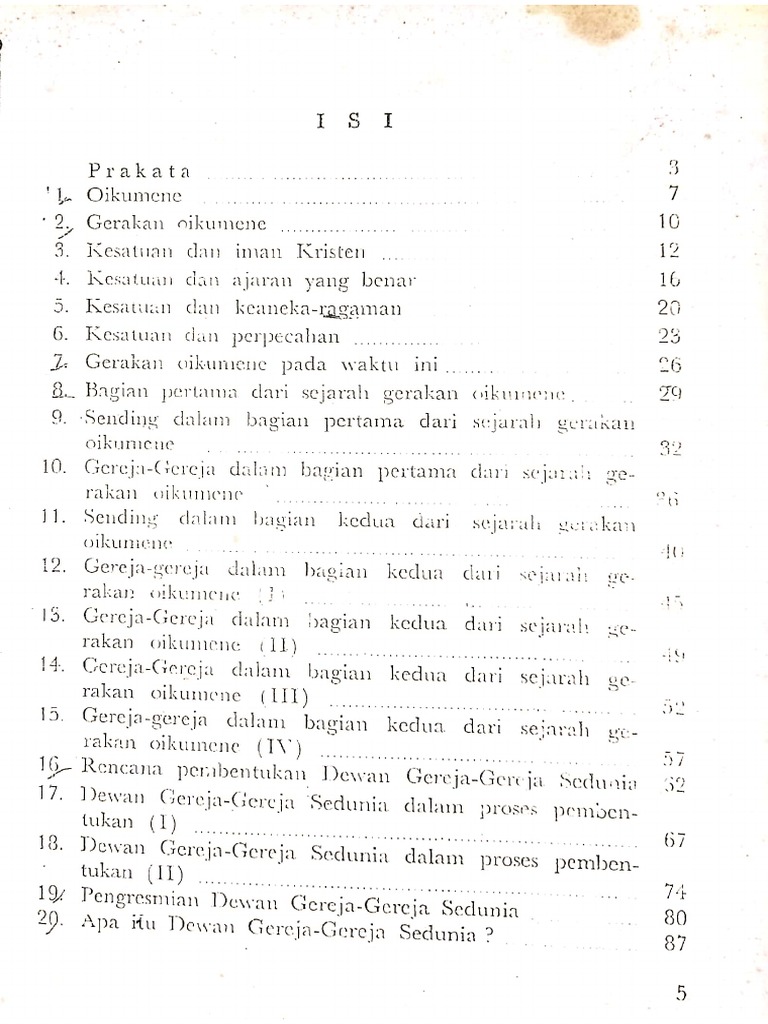 Oikumene Dan Gerakan Oikumene | PDF