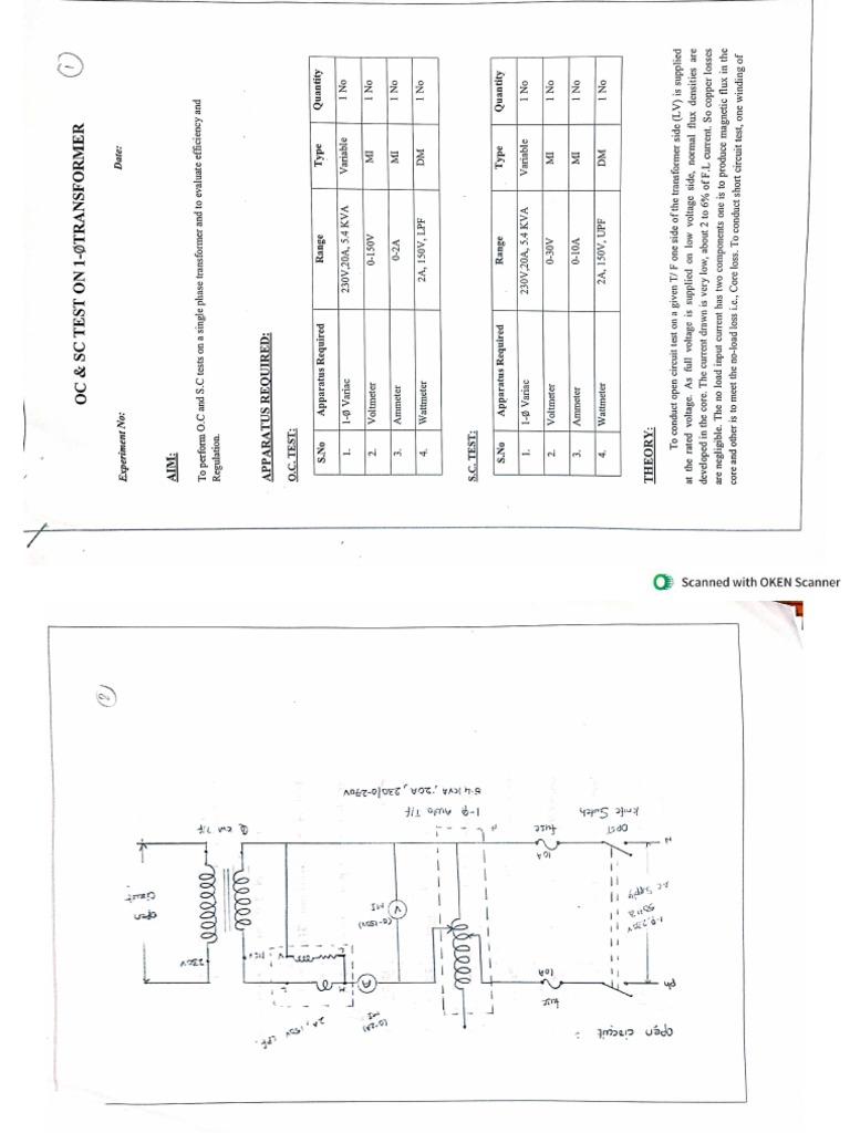 Oc and SC Test BEE | PDF