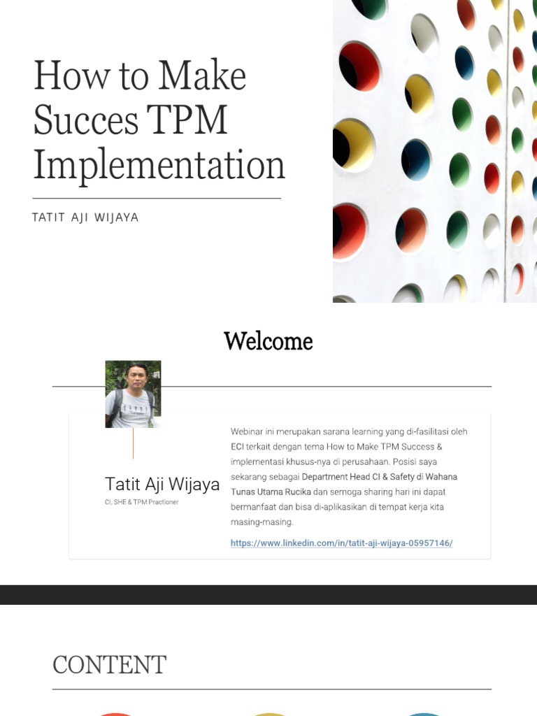 How To Make TPM Succes-ECI | PDF