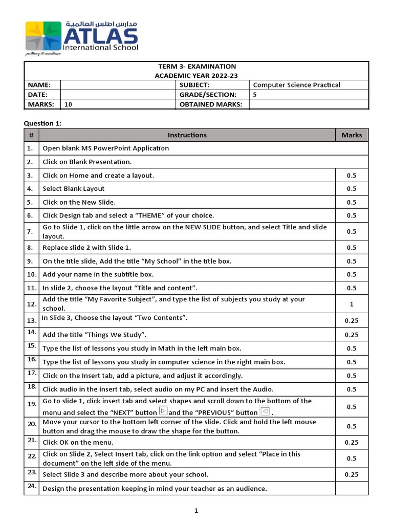 Computer Science Practical Exam Guide | PDF | Menu (Computing) | Button (Computing)