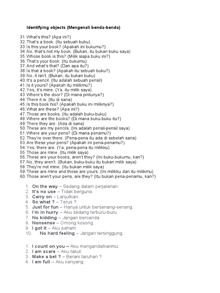 Identifying Objects | PDF