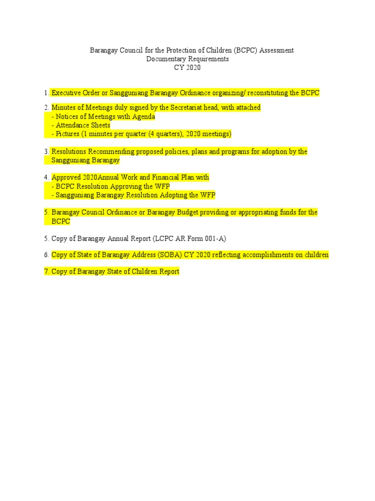 BCPC 2020 MOVs | PDF