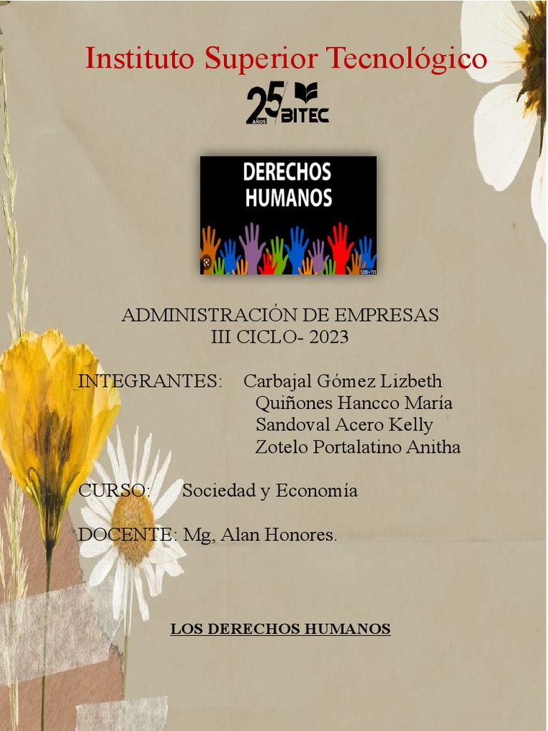 Los Derecho Humanos... | PDF | Derechos humanos | Derechos