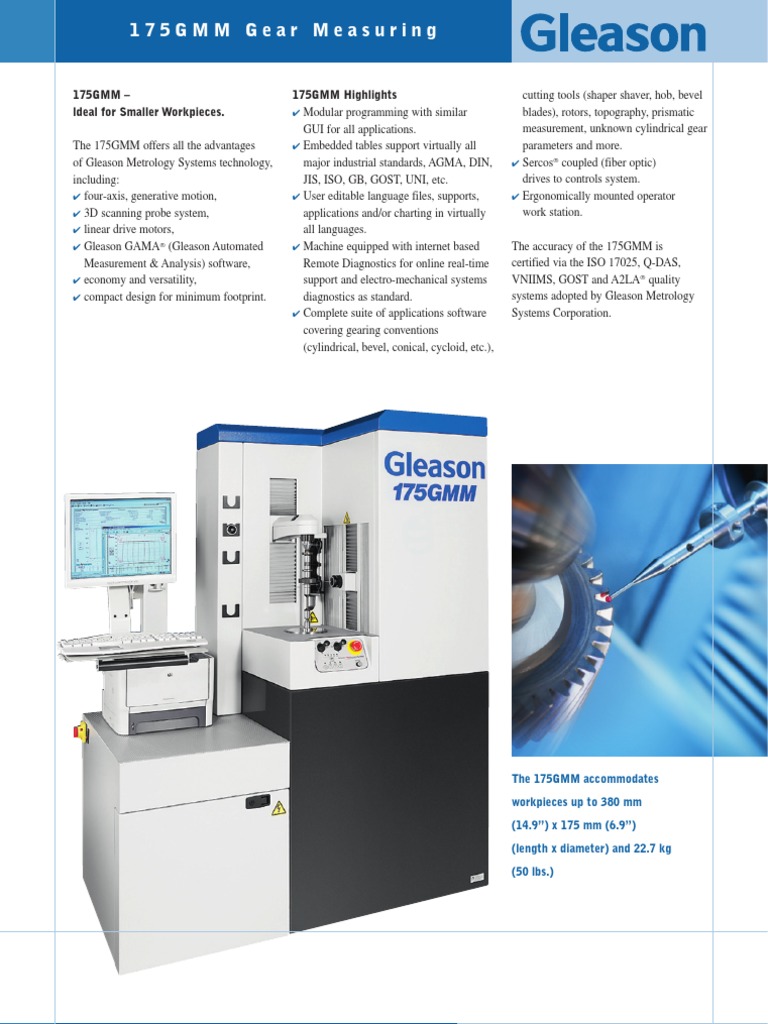 Gleason Measuring Machine | Gear | Computing And Information Technology