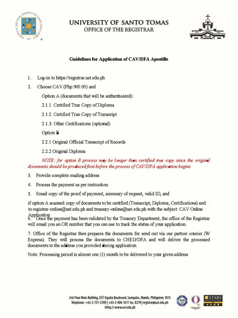 CAVApostille Application Guidlines | PDF