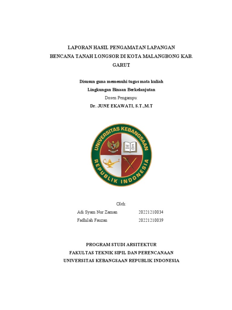 Laporan Hasil Pengamatan Lapangan | PDF