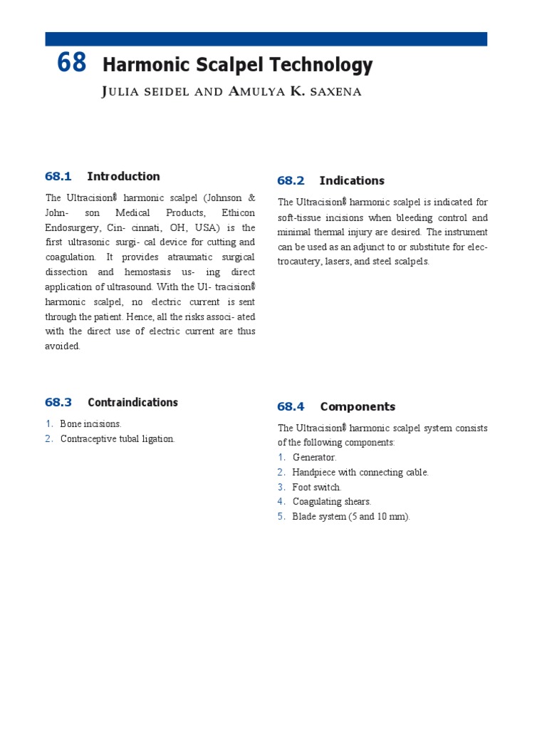 Harmonic Scapel Technologies | PDF | Ultrasound