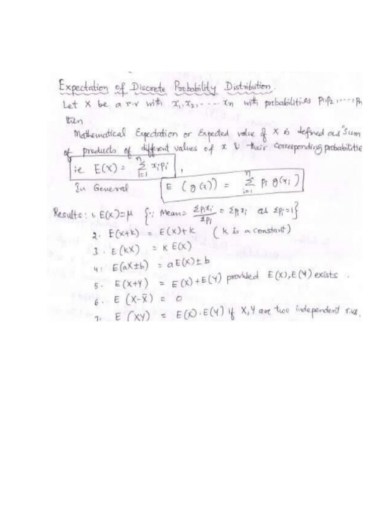 Expectation and Variance | PDF Expectation and Variance | PDF
