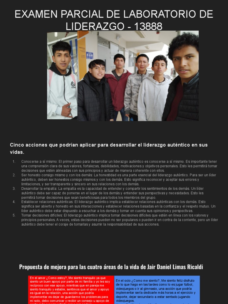Examen Parcial de Laboratorio de Liderazgo - Nrc13888 | PDF | Liderazgo | Amor