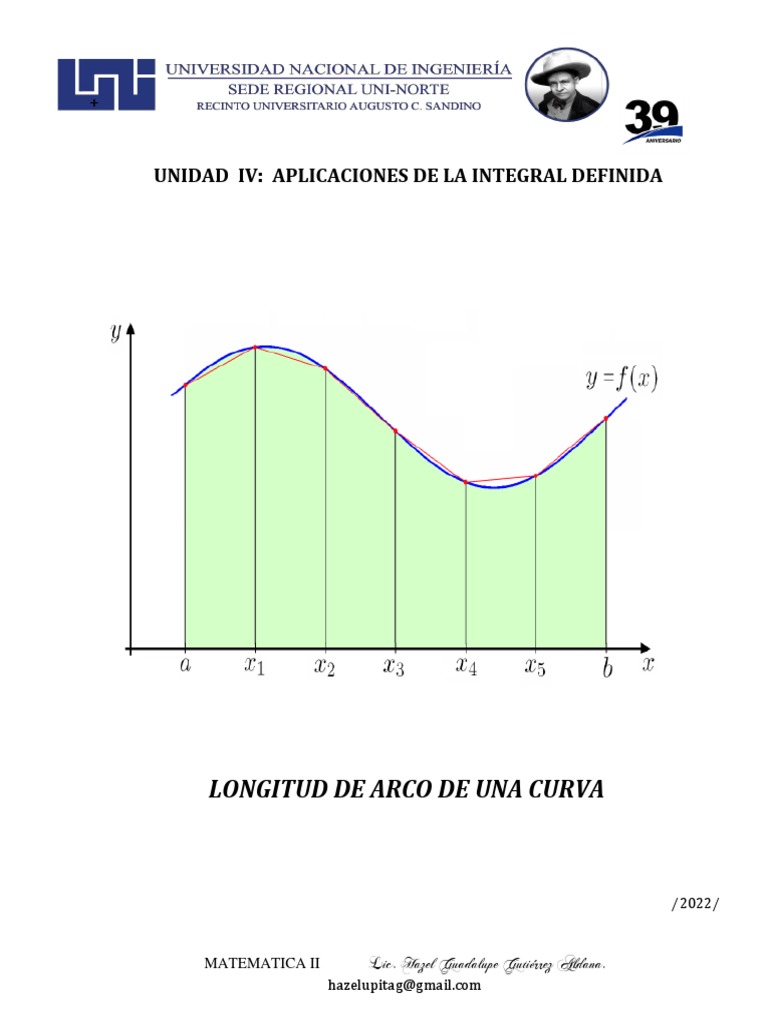 Unidad Iv Aplicaciones de La Integral Definida Longitud de Arco. | PDF ...