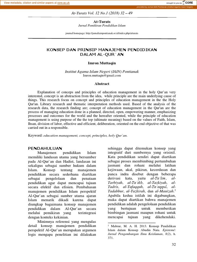 Pendidikan Dalam Alquran Dan Hadist | PDF | Karier & Perkembangan