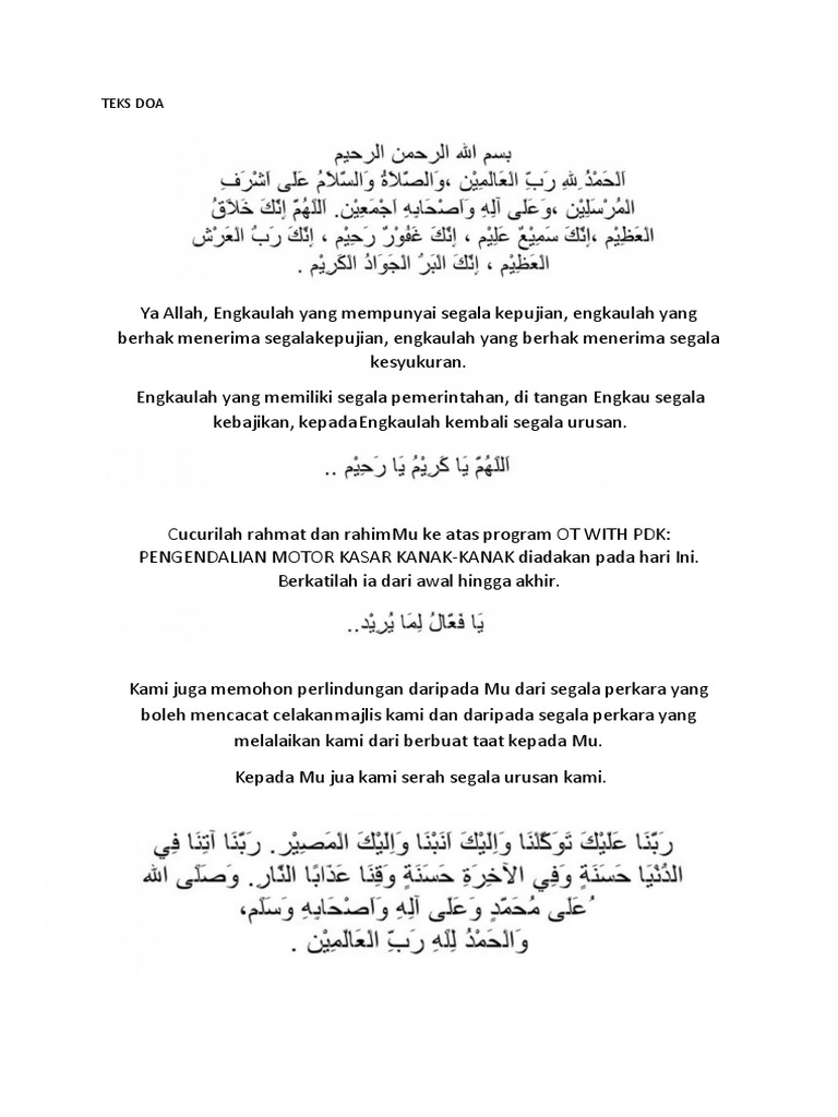Teks Doa Program | PDF