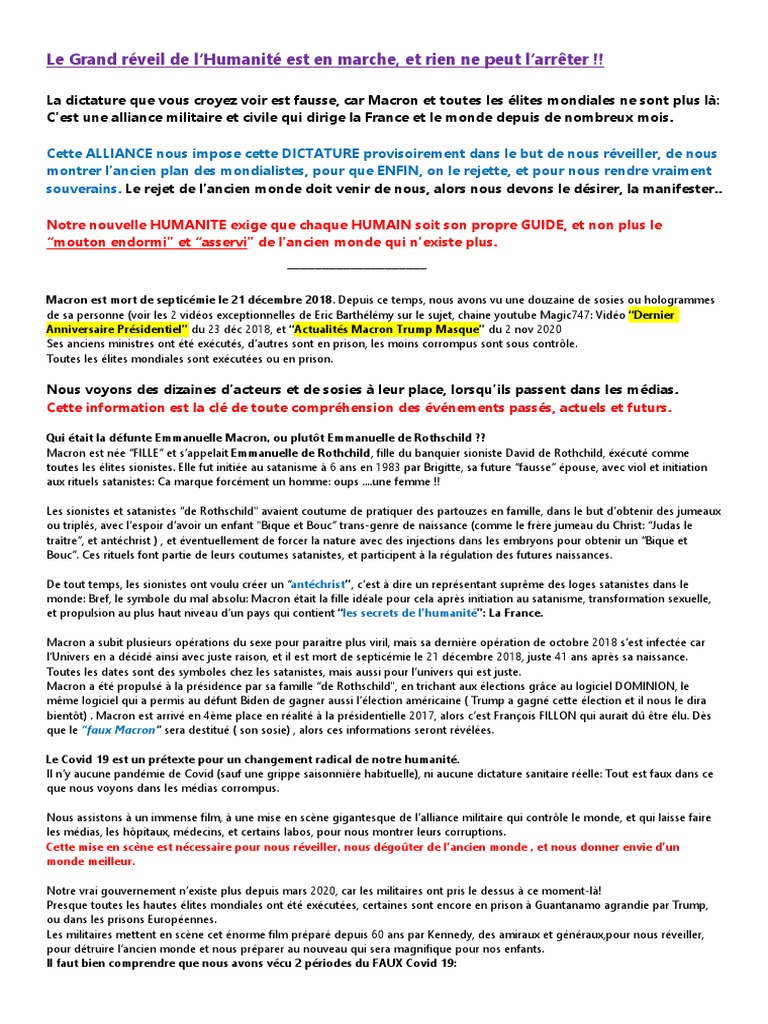 1-Le Grand Réveil de L'humanité Est en Marche | Download Free PDF ...