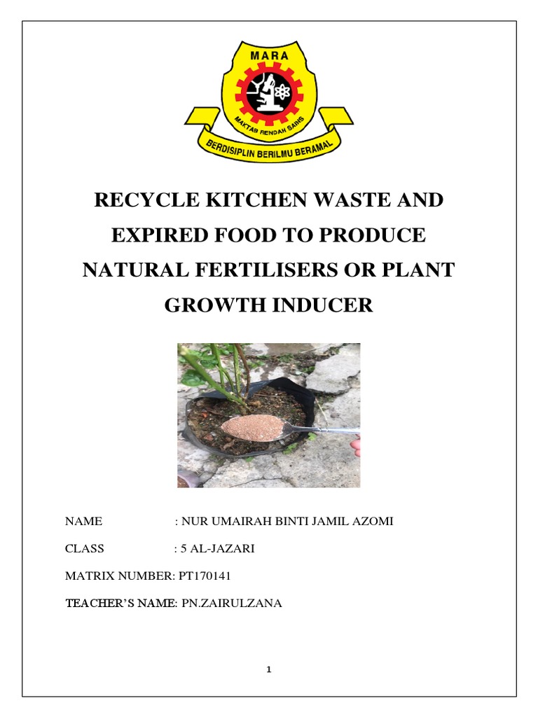 Umairah PBL Bio Fertiliser | PDF | Fertilizer | Waste