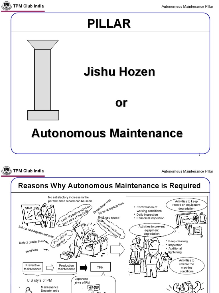 Jishu Hozen | PDF | Reliability Engineering | Pressure Measurement