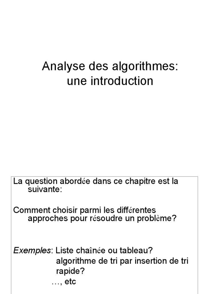 Analysedesalgorithmes | PDF | Division | Théorie de la complexité ...