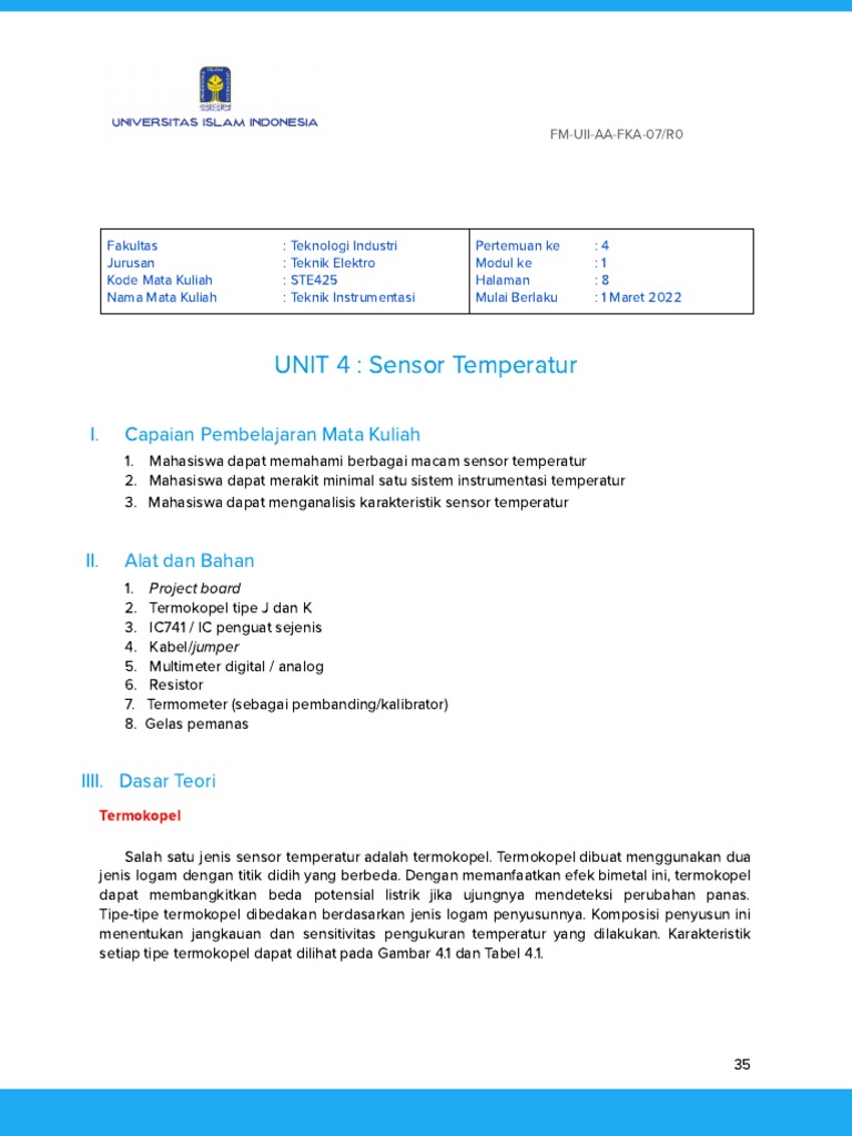 Modul Praktikum Pengukuran Dan Instrumentasi Genap 21 - 22 - Sensor ...
