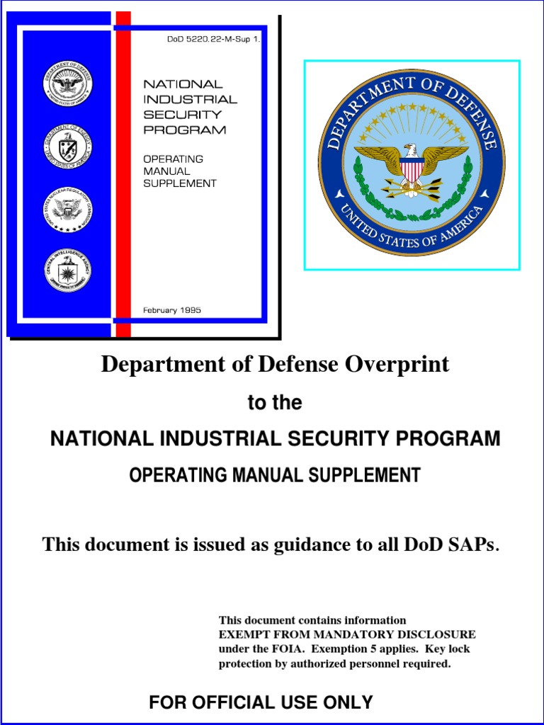 NISPOM Sup Overprint | PDF | Classified Information In The United ...