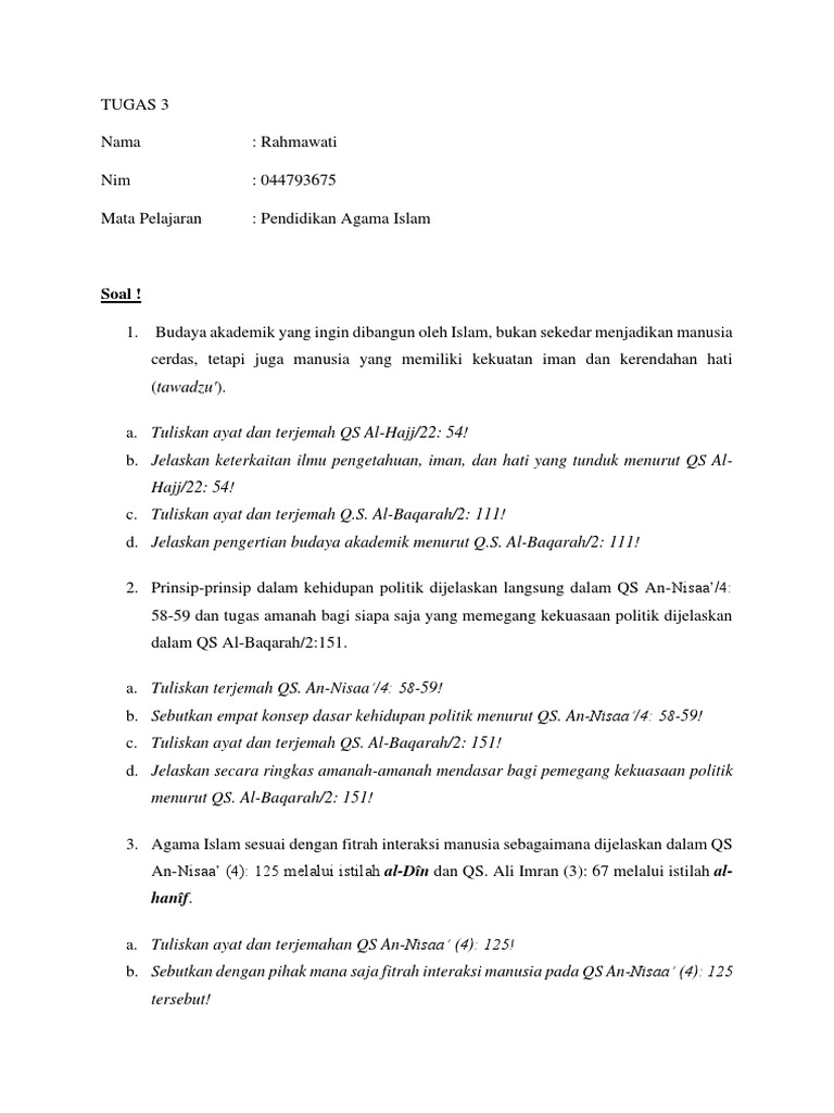 TUGAS 3 PAI | PDF