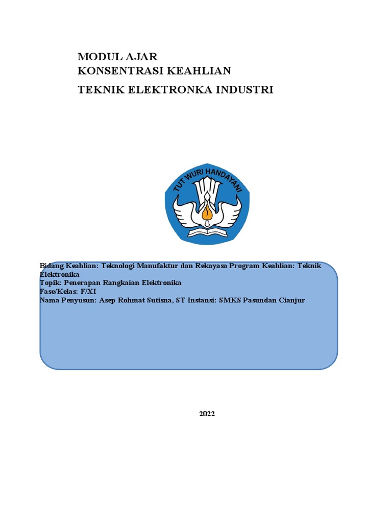 Modul Ajar Teknik Elektronika Industri - Penerapan Rangkaian ...