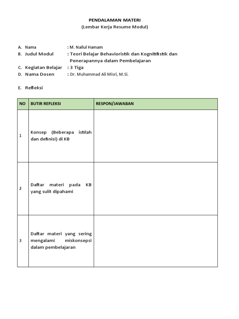 LK - Resume Modul 3 KB 1 | PDF