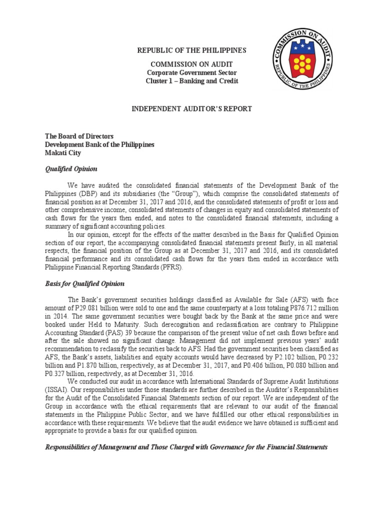 Audit Report | PDF | Audit | Going Concern