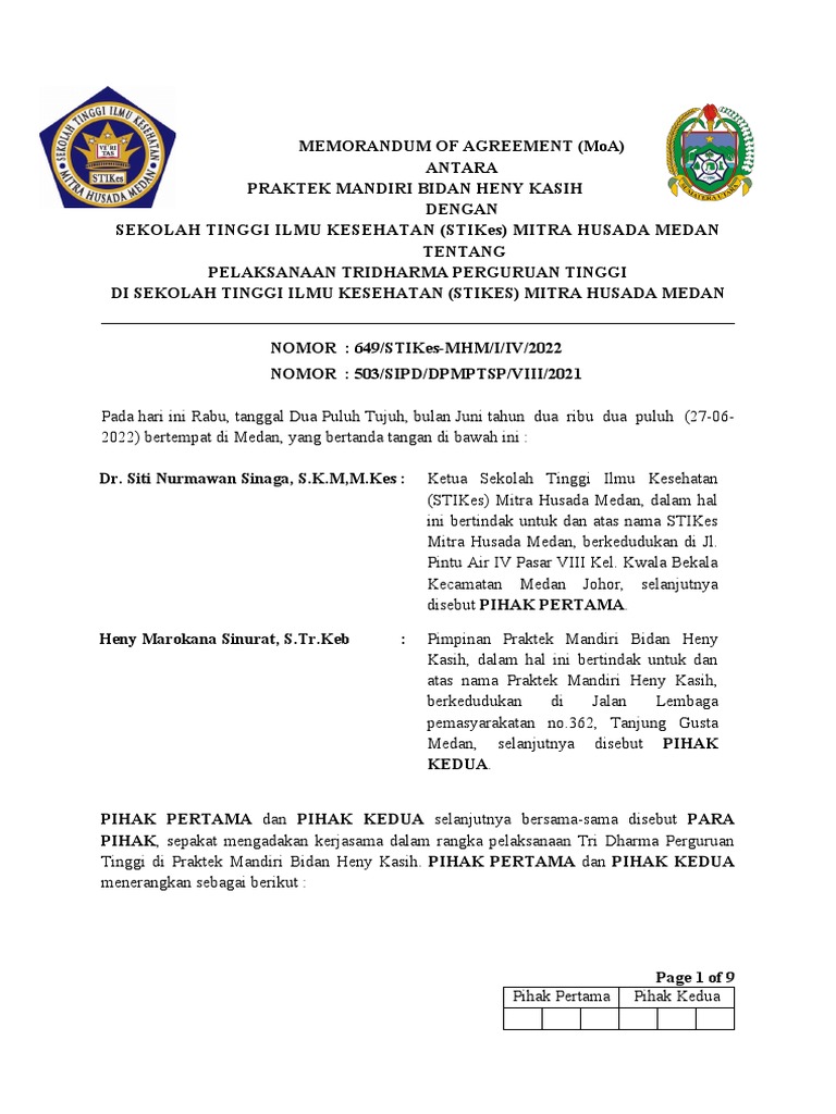 CONTOH MoA | PDF