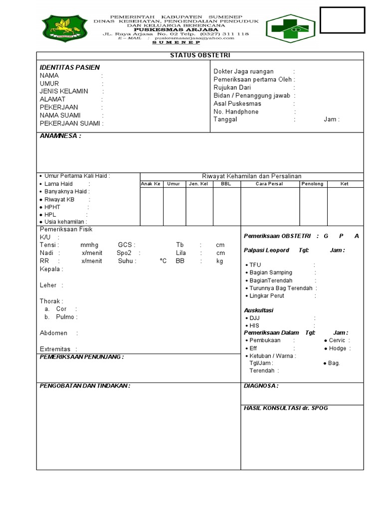 Status Obstetri dan Riwayat Kehamilan | PDF