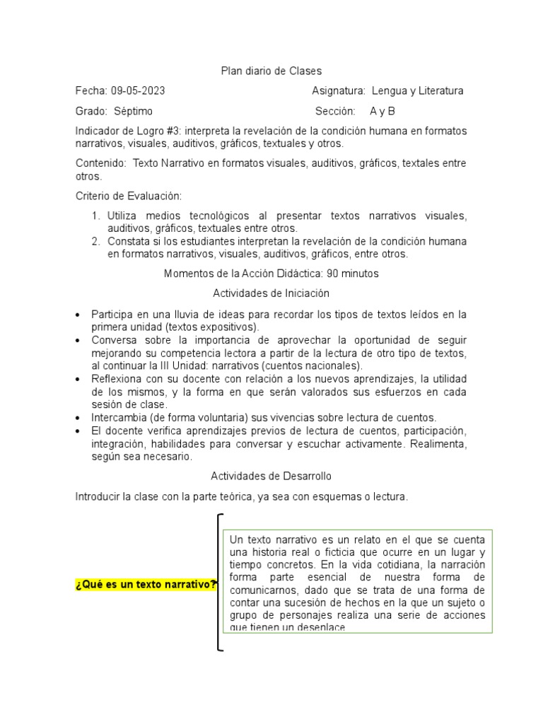 Interpretación de Textos Narrativos | PDF | Narración