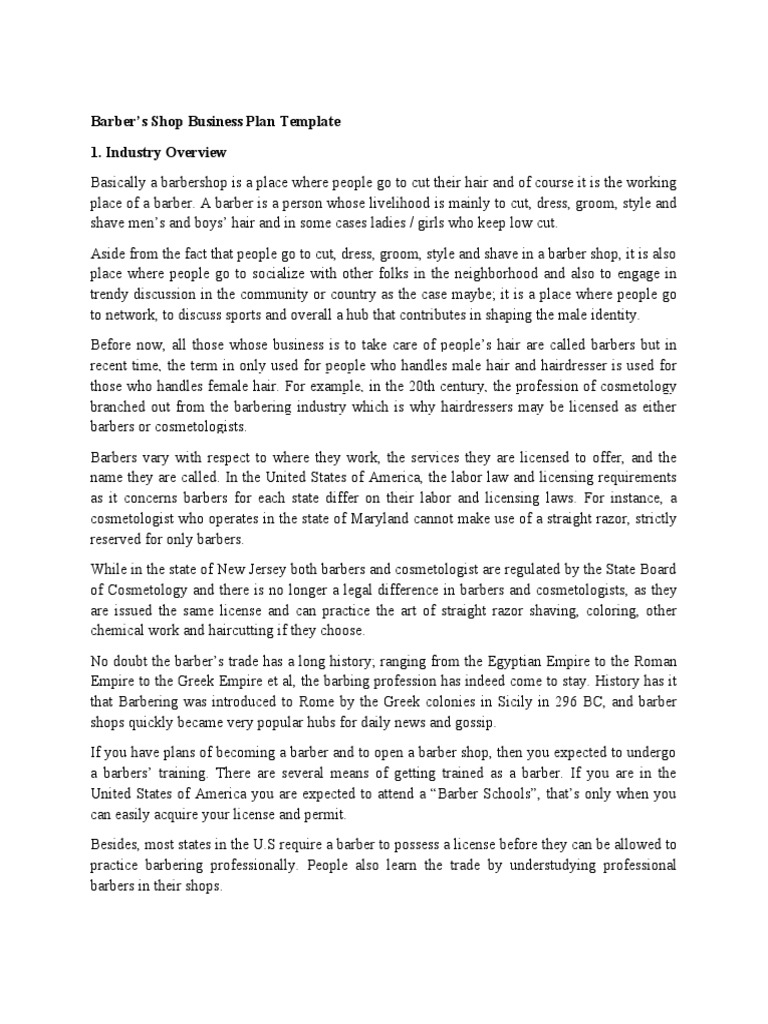 A Sample Barber | PDF | Business Economics | Economies