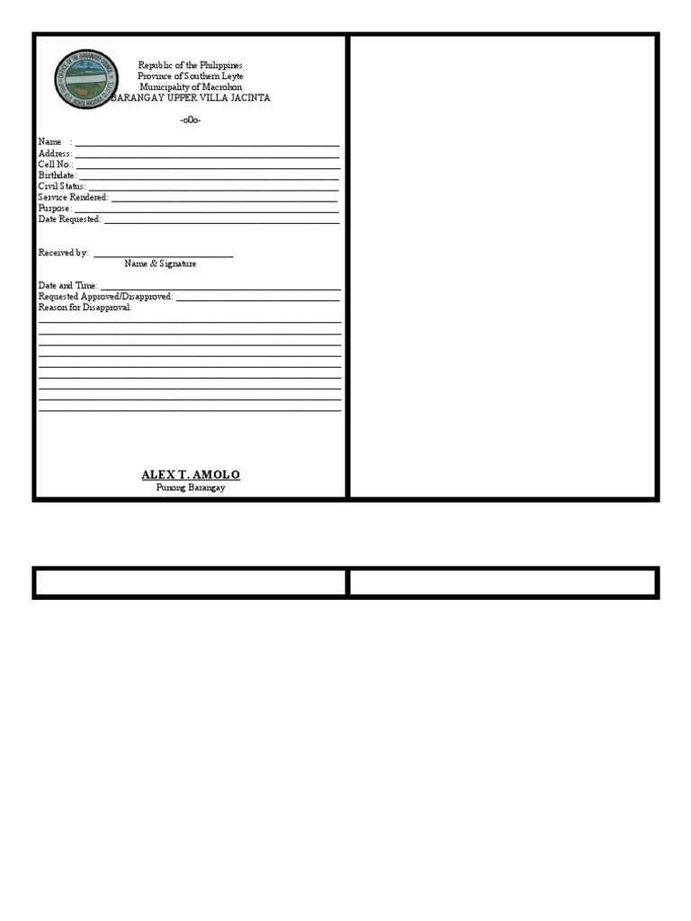 Request Slip | PDF