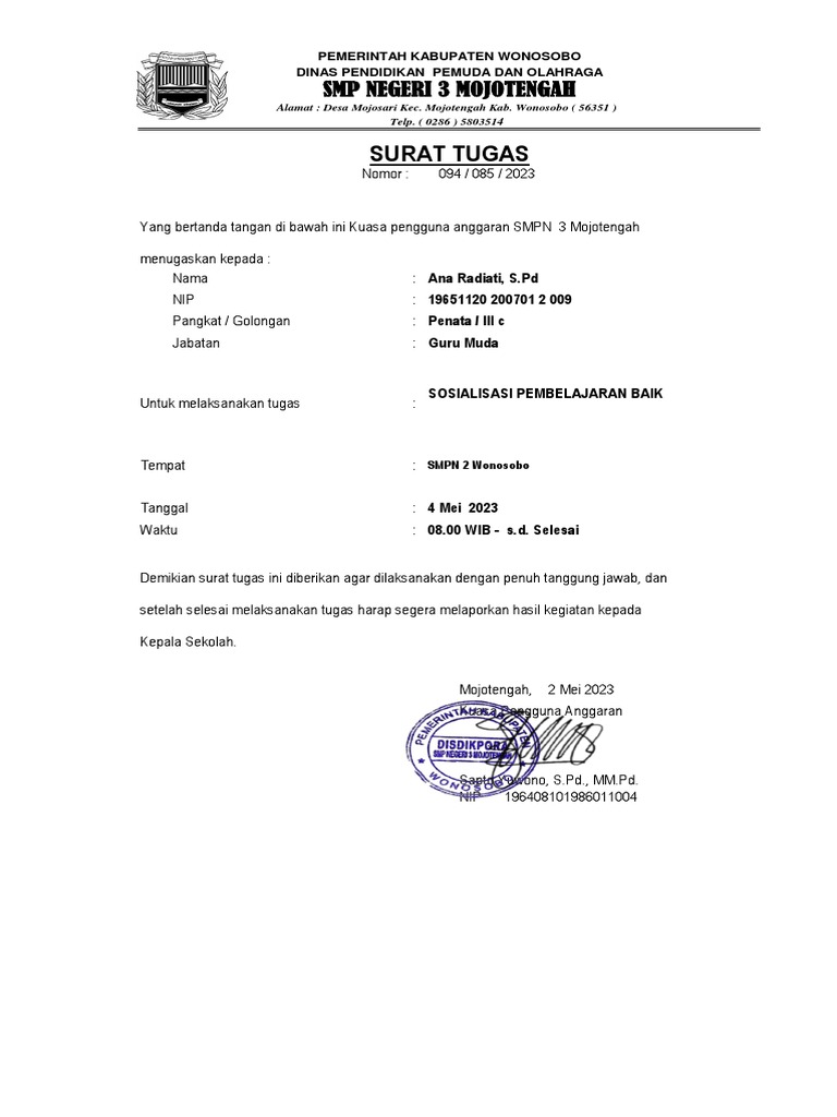 SPPD ST Ana Radiati 04052023 | PDF