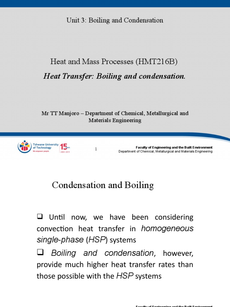 Unit 3 - Boiling and Condensation | PDF | Boiling | Heat Exchanger