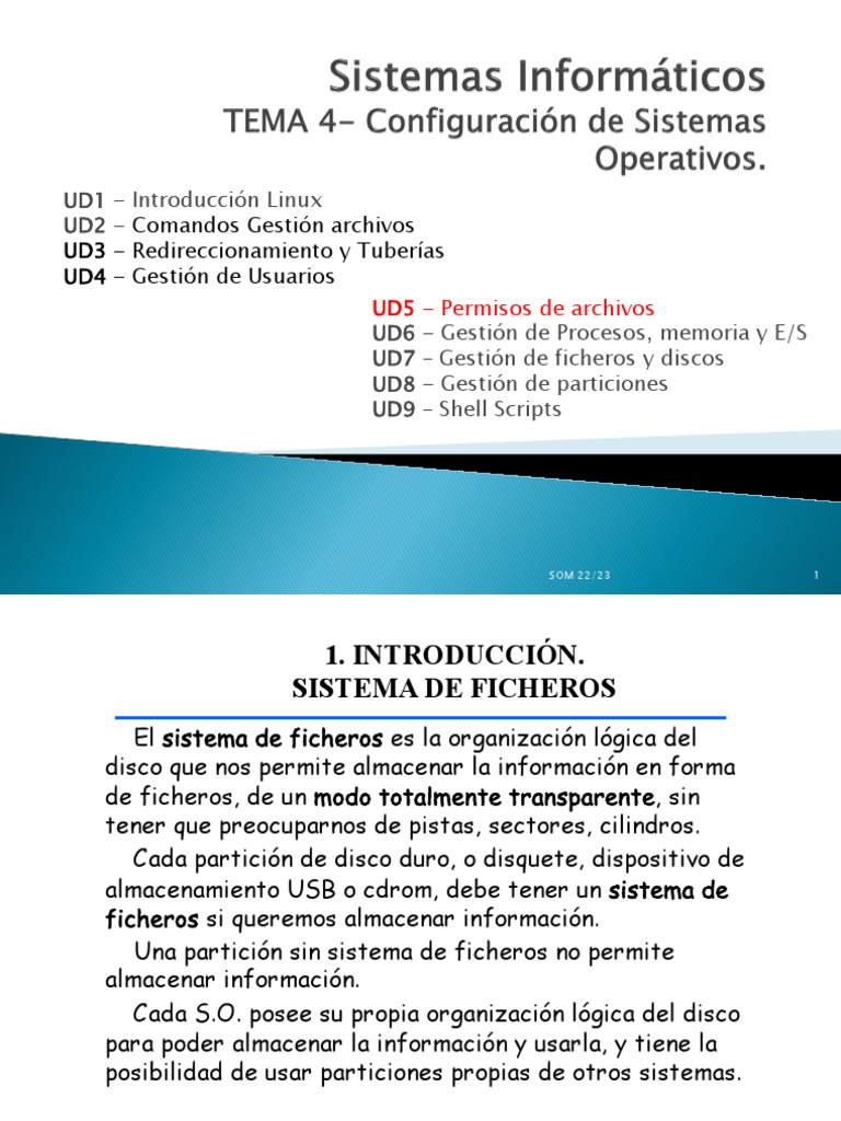 UD5 - Permisos de Archivos | PDF | Archivo de computadora | Sistema de archivos