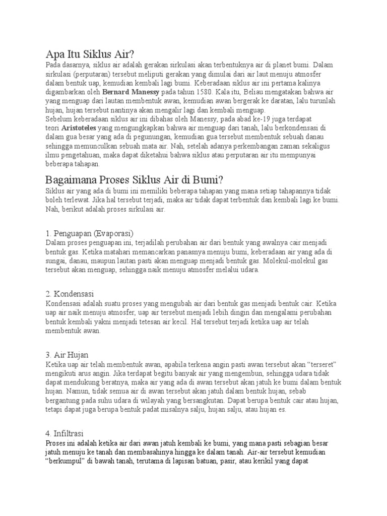 Apa Itu Siklus Air | PDF