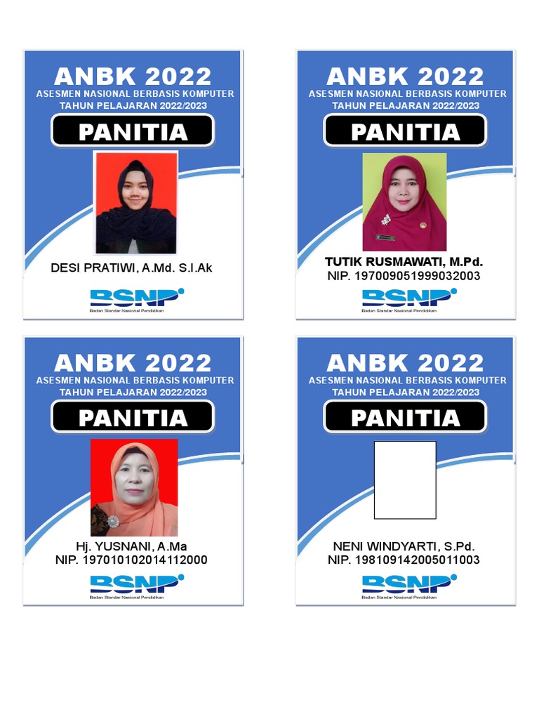 Contoh Name Tag ANBK 2022 | PDF | Seni