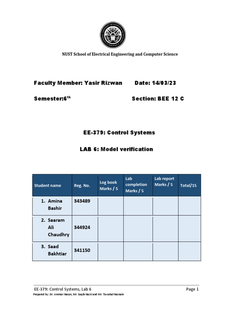 Control Systems Lab 06 Done | PDF | Parameter (Computer Programming) | System