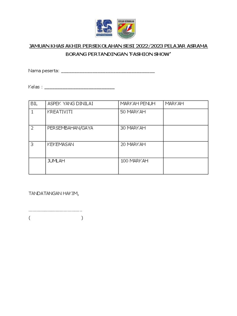 Borang Pengadil | PDF