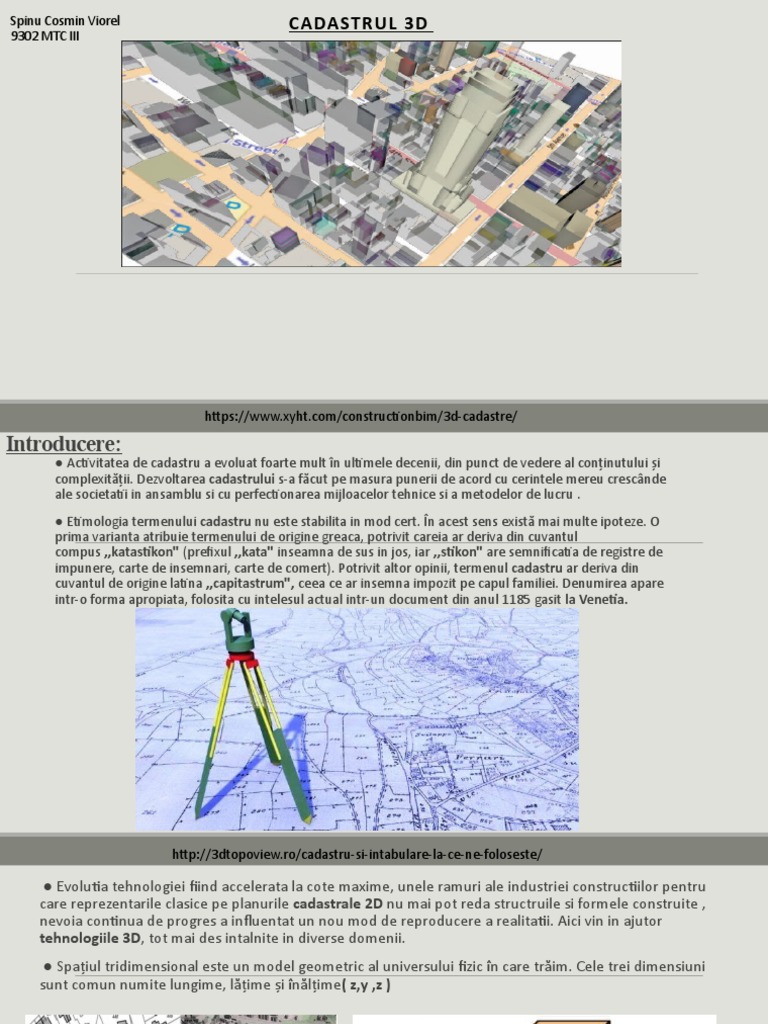 Proiect Cadastru 3d | PDF