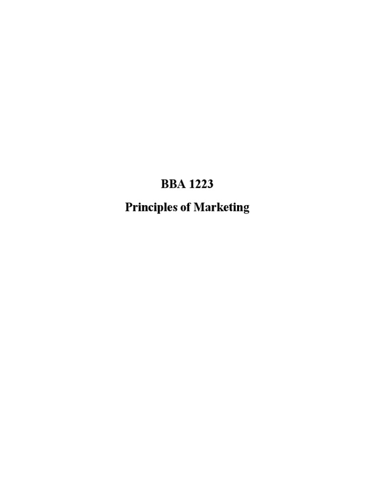 BBA Marketing | PDF | Marketing | Pricing