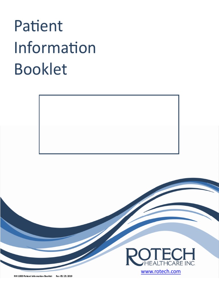 RHI 1000 Patient Information Booklet 052319 | PDF | Medicare (United ...