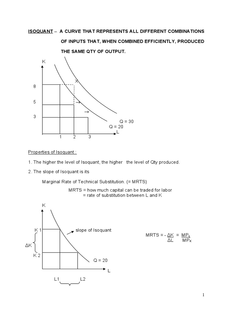 Isoquant And Isocost Pdf Financial Economics Business