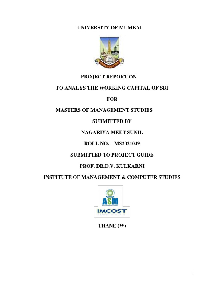 Sip Report | PDF | Working Capital | Banks