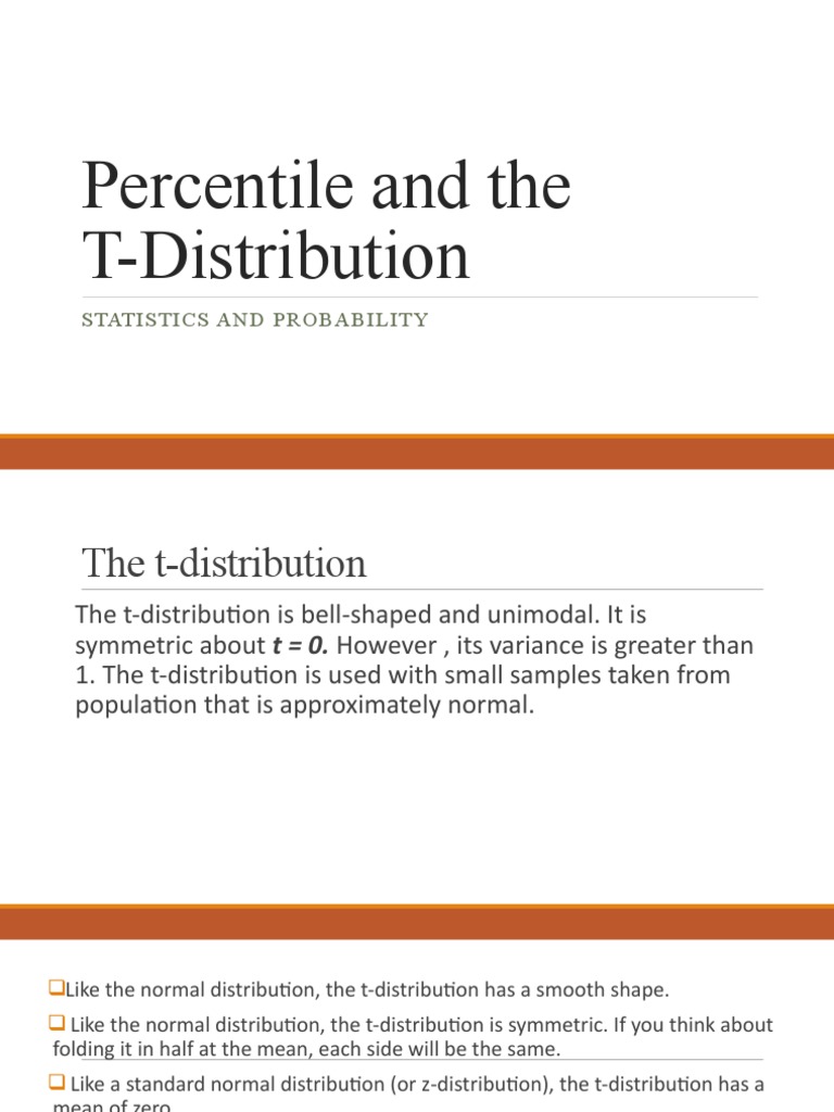 Percentile and T Distribution | PDF