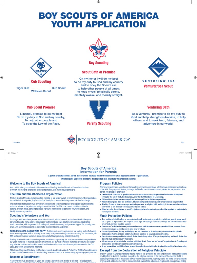 BSA Youth App | Download Free PDF | Boy Scouts Of America | Scouting